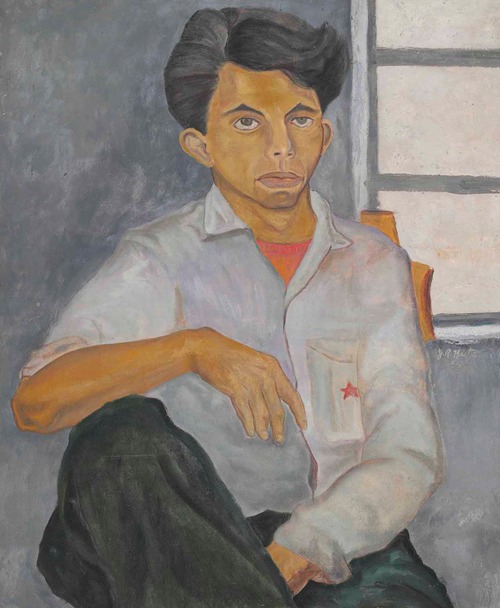 Portrait of a Woman by Rodolfo Nieto - Artvee