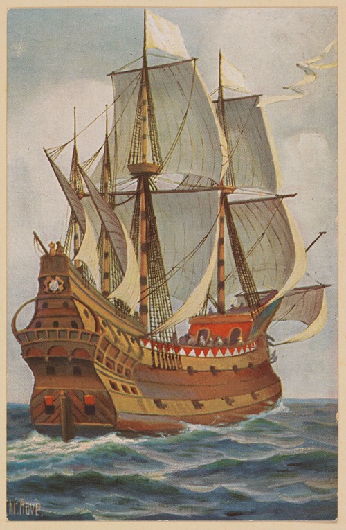 Hansa warship ‘Der Friede’, around 1600 - Artvee