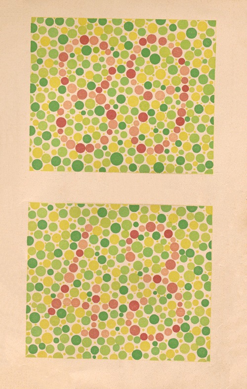 Stilling's pseudo-isochromatic plates for testing color perception - Artvee