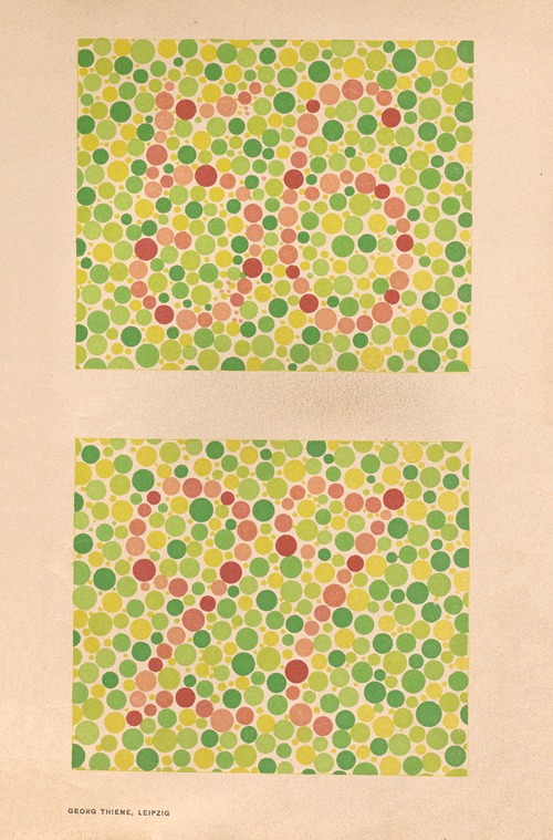 Stilling's pseudo-isochromatic plates for testing color perception - Artvee