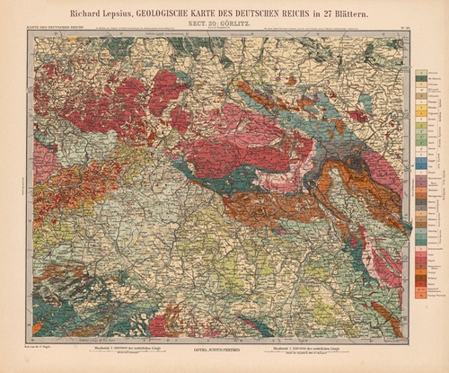 Geological map of the German Empire - Artvee