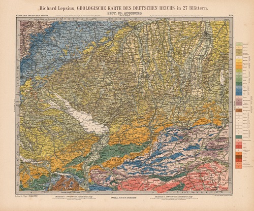 Geological map of the German Empire - Artvee
