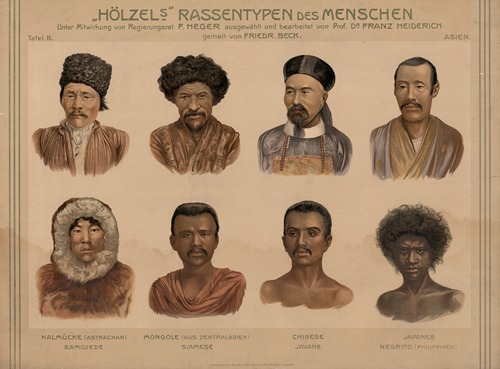 Hölzel's racial types of humans - Artvee