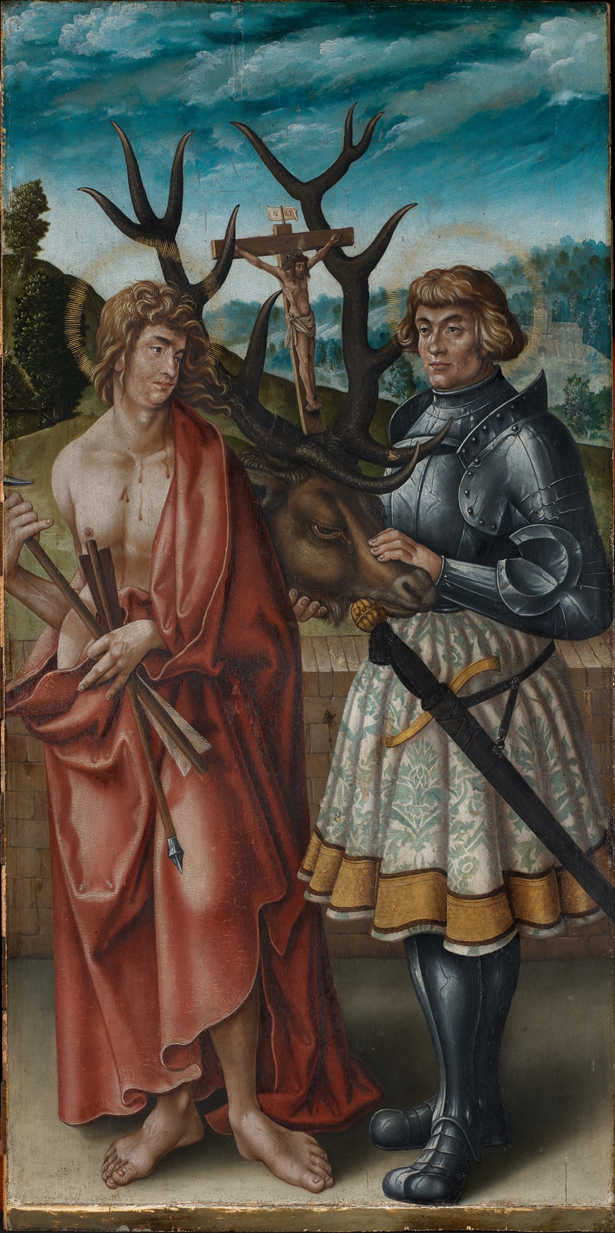 Die Heiligen Sebastian und Eustachius - Artvee