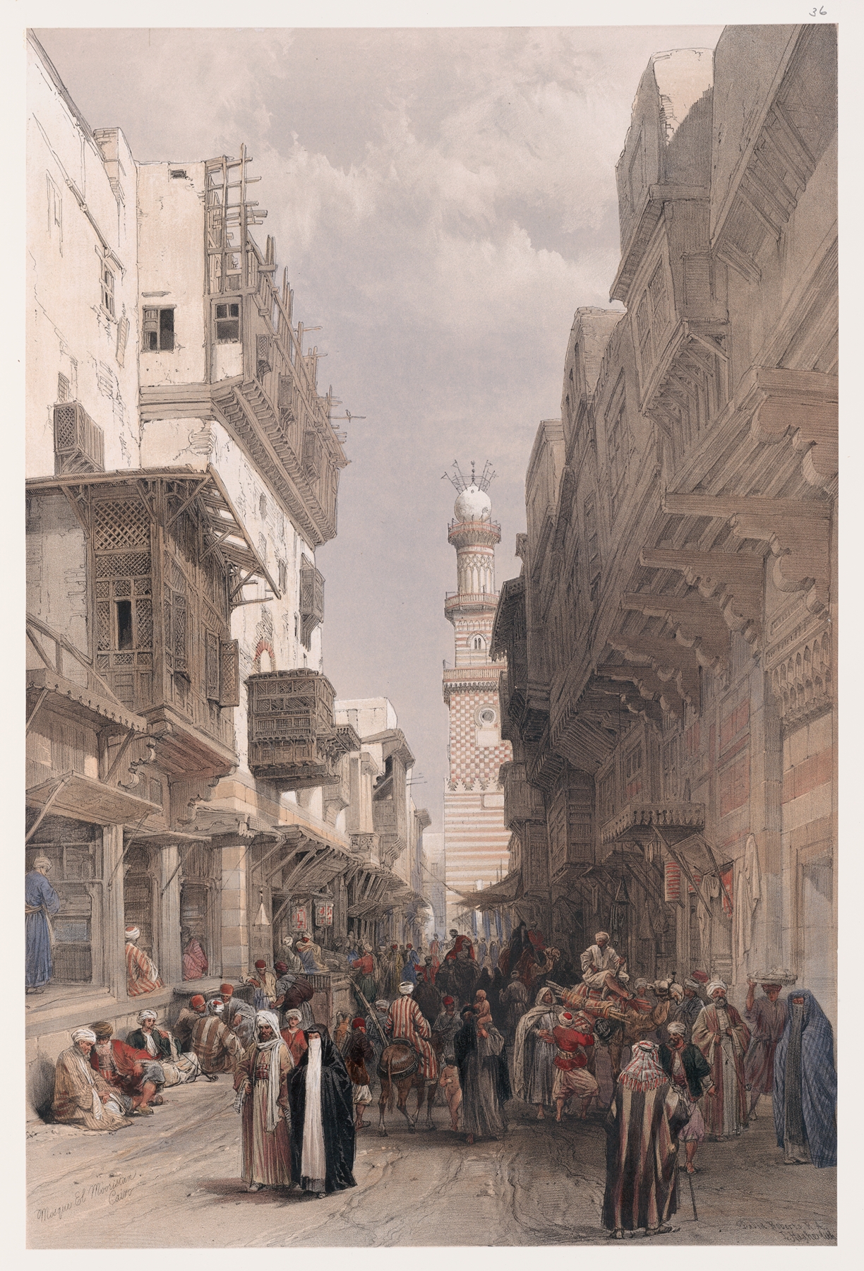 Mosque El Mooristan, Cairo. - Artvee