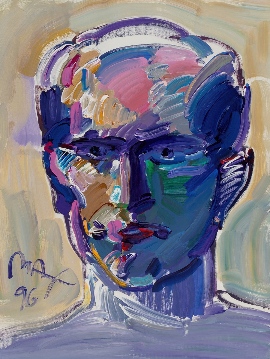 Portrait of a Man by Peter Max - Artvee