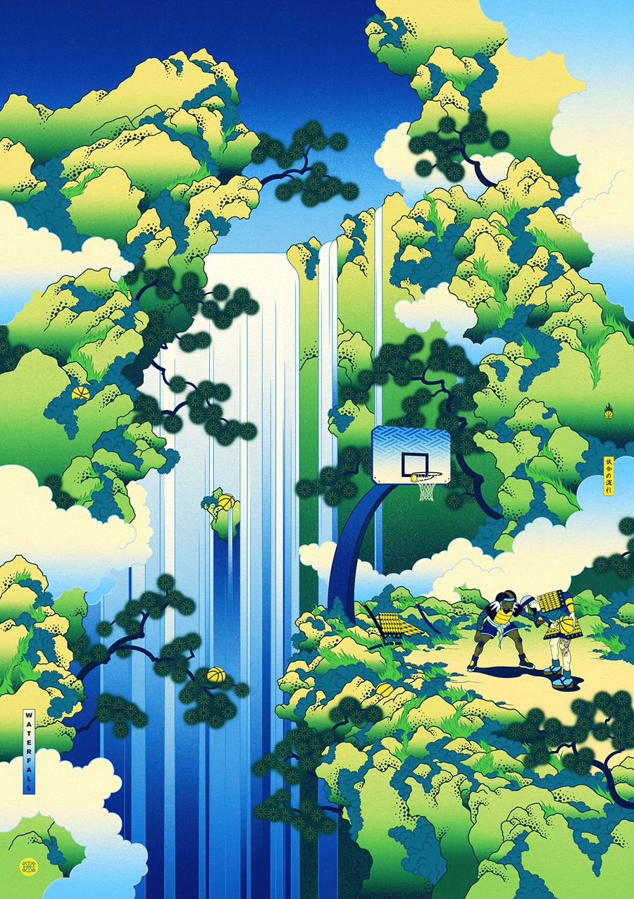 The Waterfall by Andrew Archer - Artvee