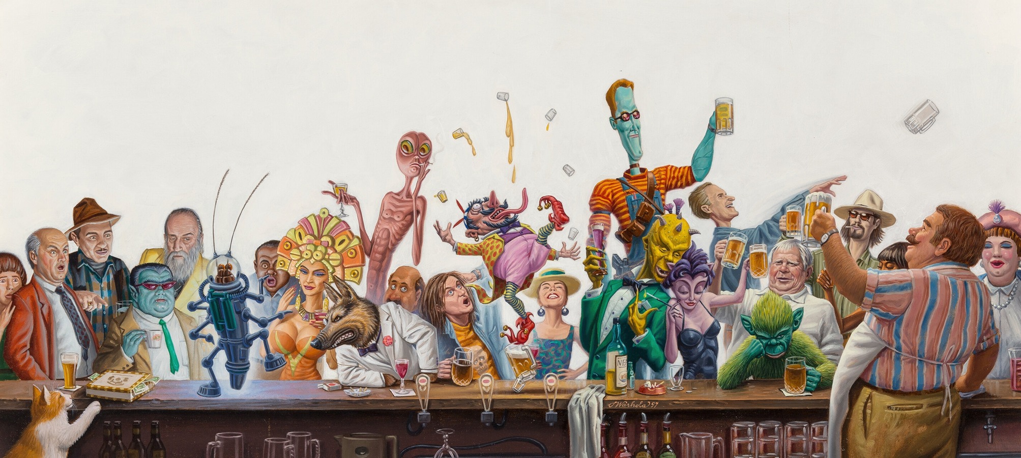 Crazy Callahan's Cross-time Bar, by James Warhola : r/ImaginaryGatherings