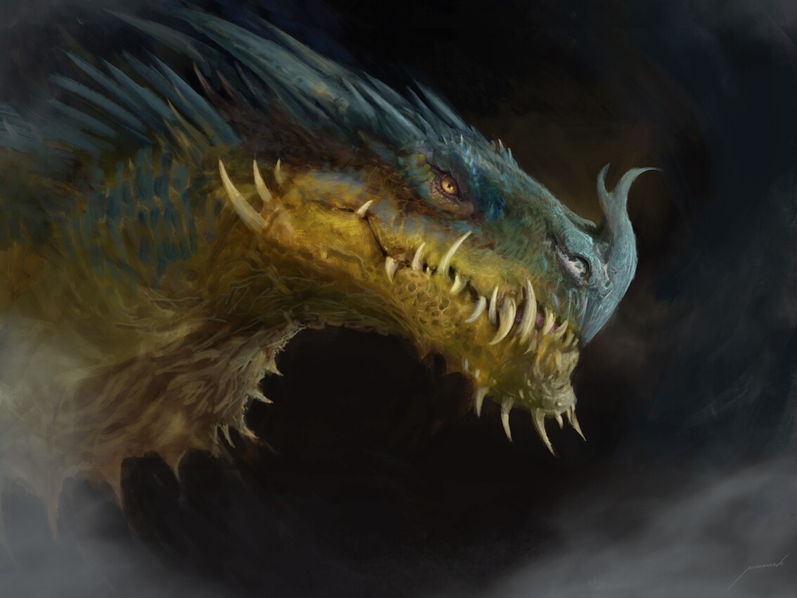 Blue Dragon by Antonio Jose Manzanedo - Artvee