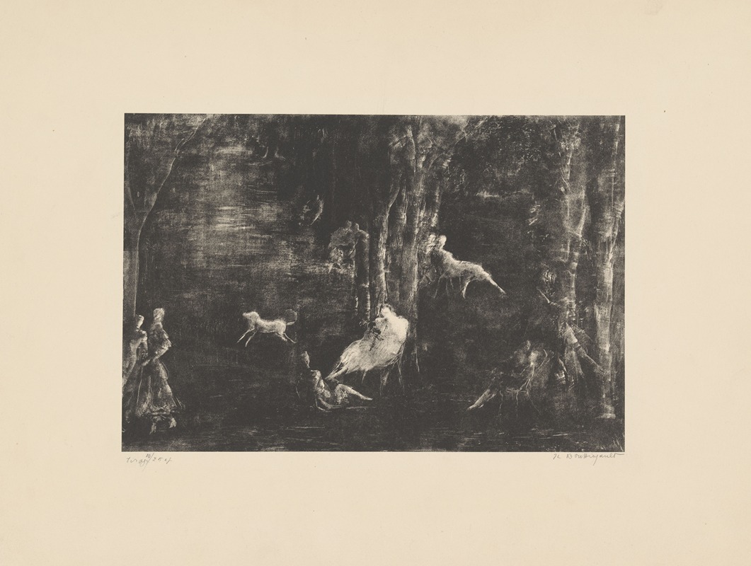 Park at night - Artvee