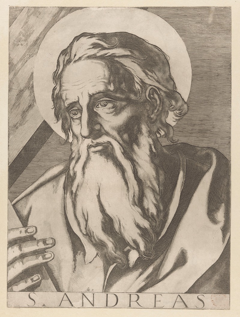 Saint Andrew by Raffaello Schiaminossi - Artvee