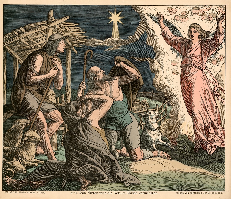Hirten wird die Geburt Christi verkündet (Shepherds are told about the ...