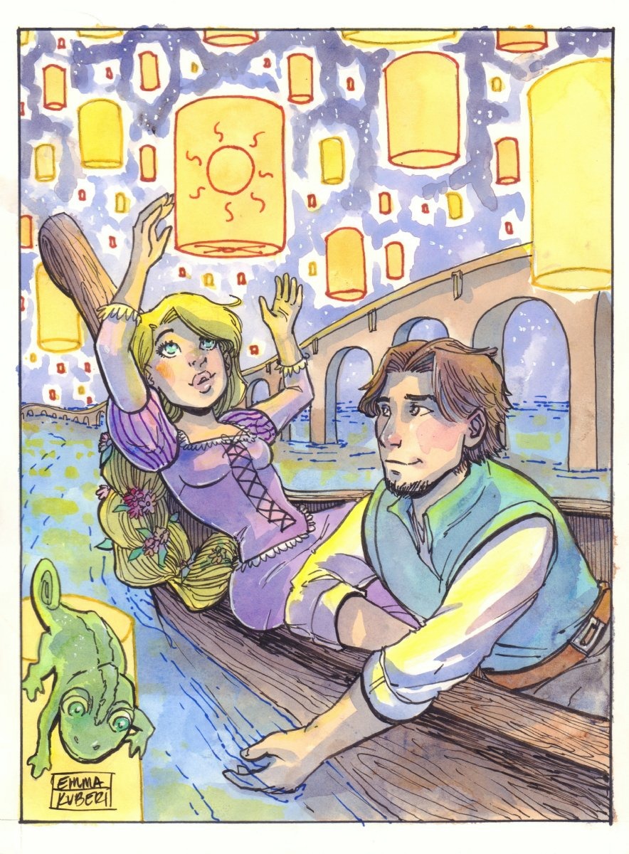 Rapunzel And Flynn Rider Drawings