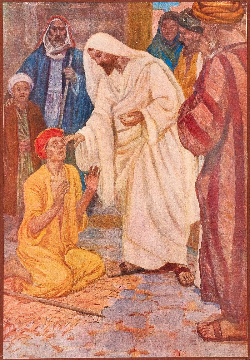Jesus gives sight to the blind - Artvee