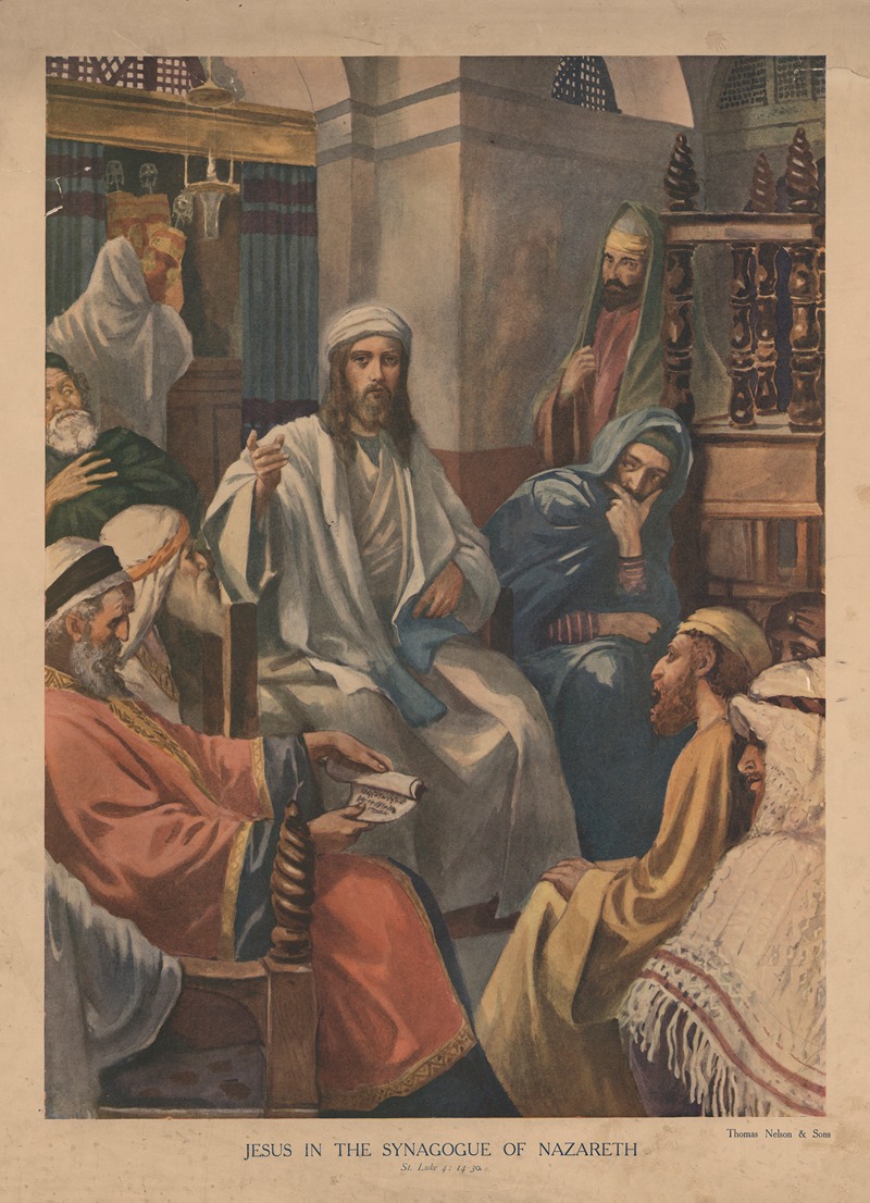Jesus in the Synagogue of Nazareth - Artvee