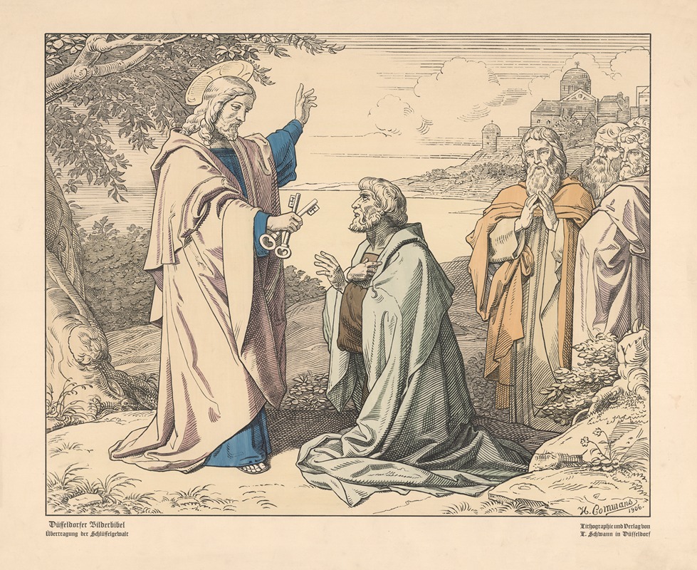 Peter is given the keys to the Kingdom of Heaven - Artvee