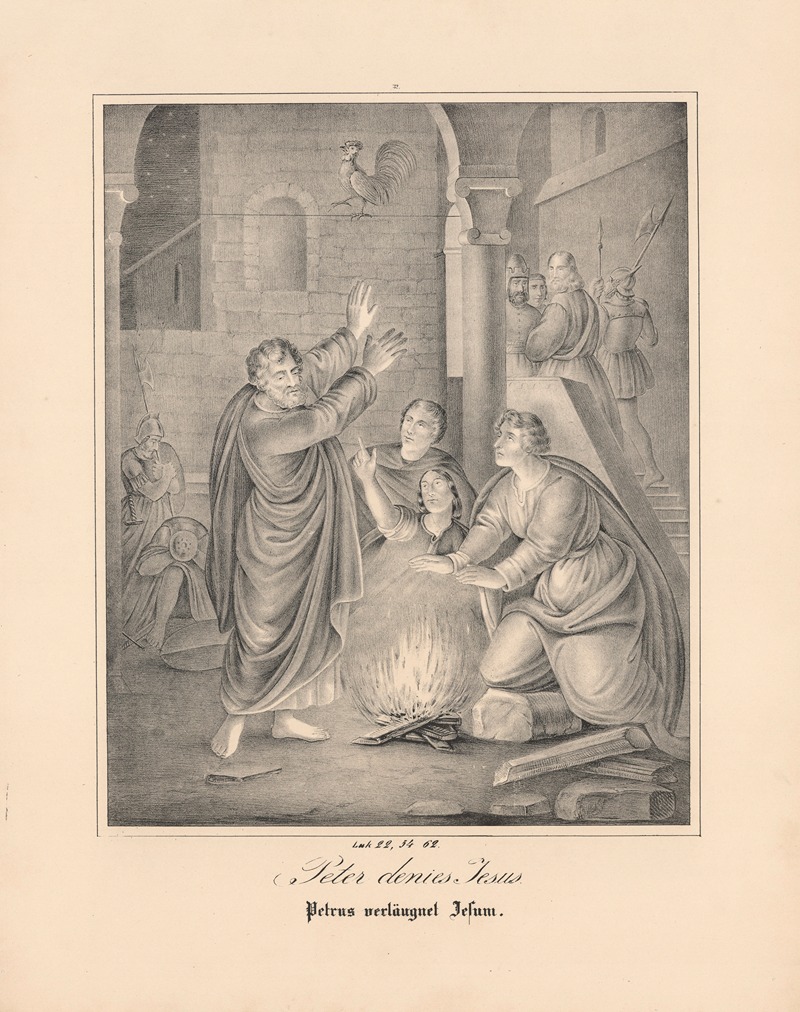 Peter denies Jesus - Artvee
