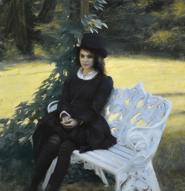 In the park by Nick Alm - Artvee