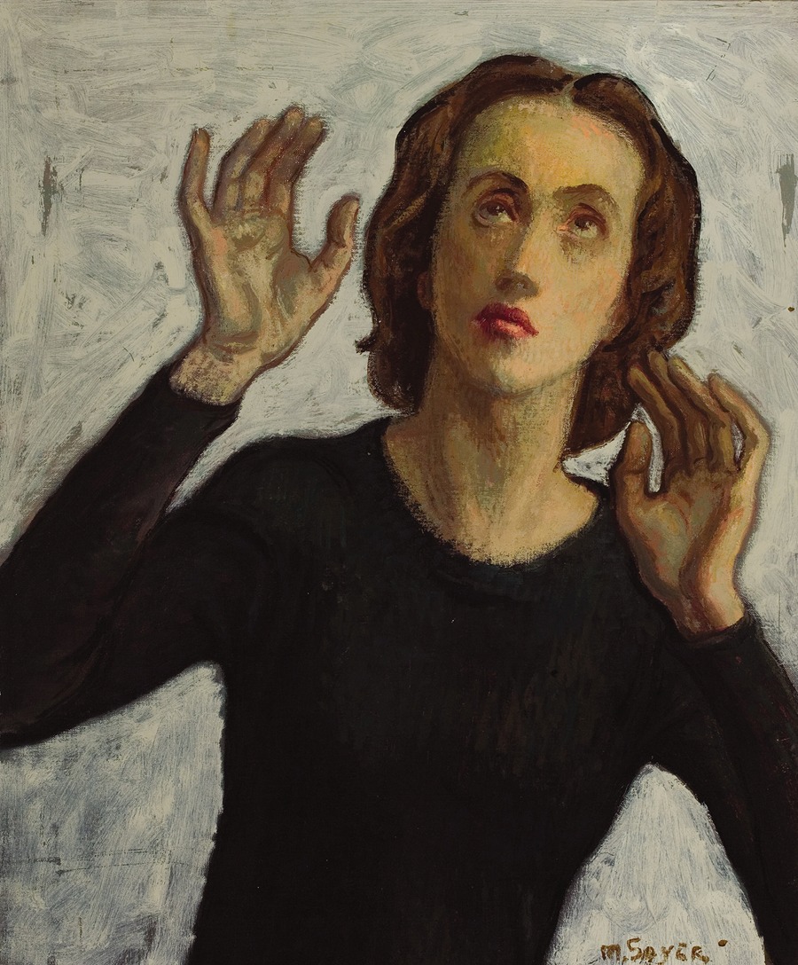 Portrait of a Woman by Moses Soyer - Artvee
