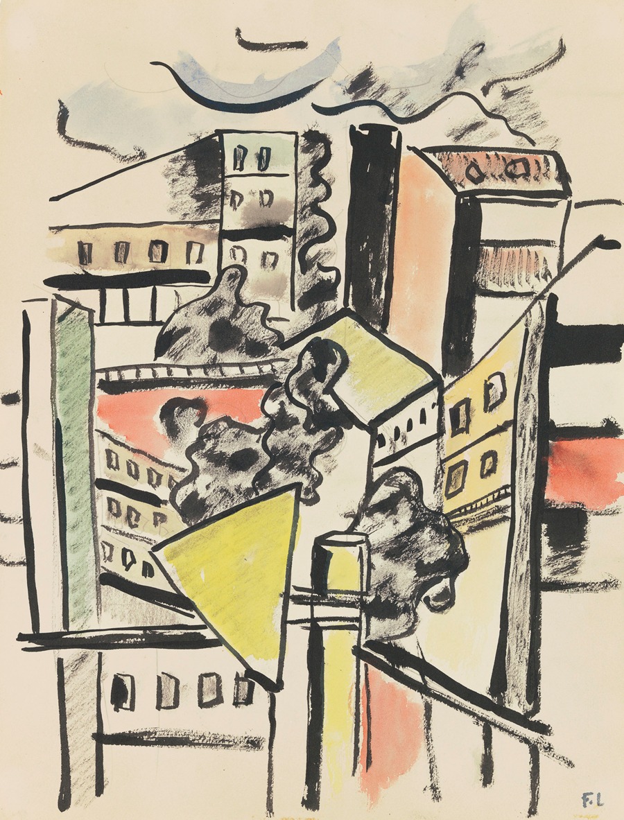 Les Toits by Fernand Léger - Artvee