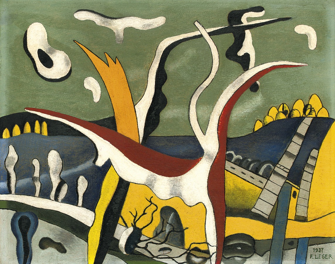 Paysage by Fernand Léger - Artvee