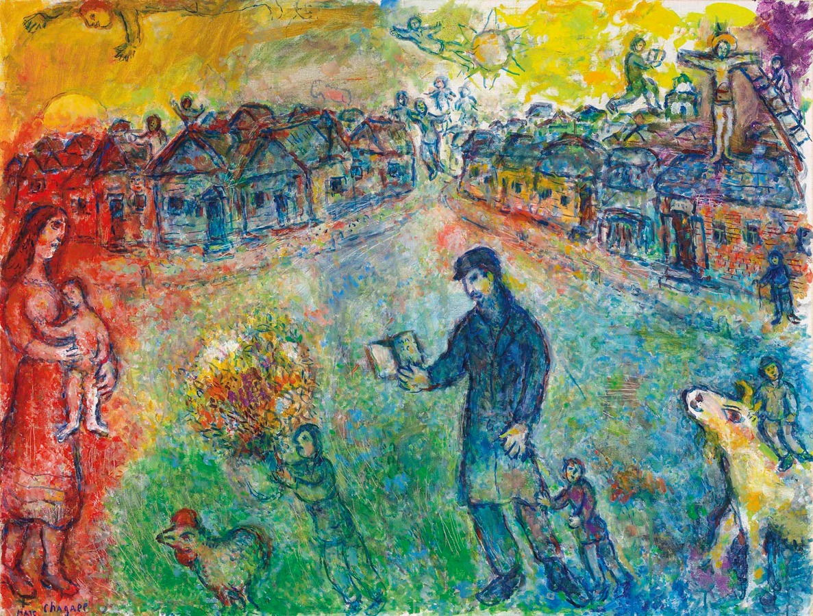 Le voyageur by Marc Chagall - Artvee
