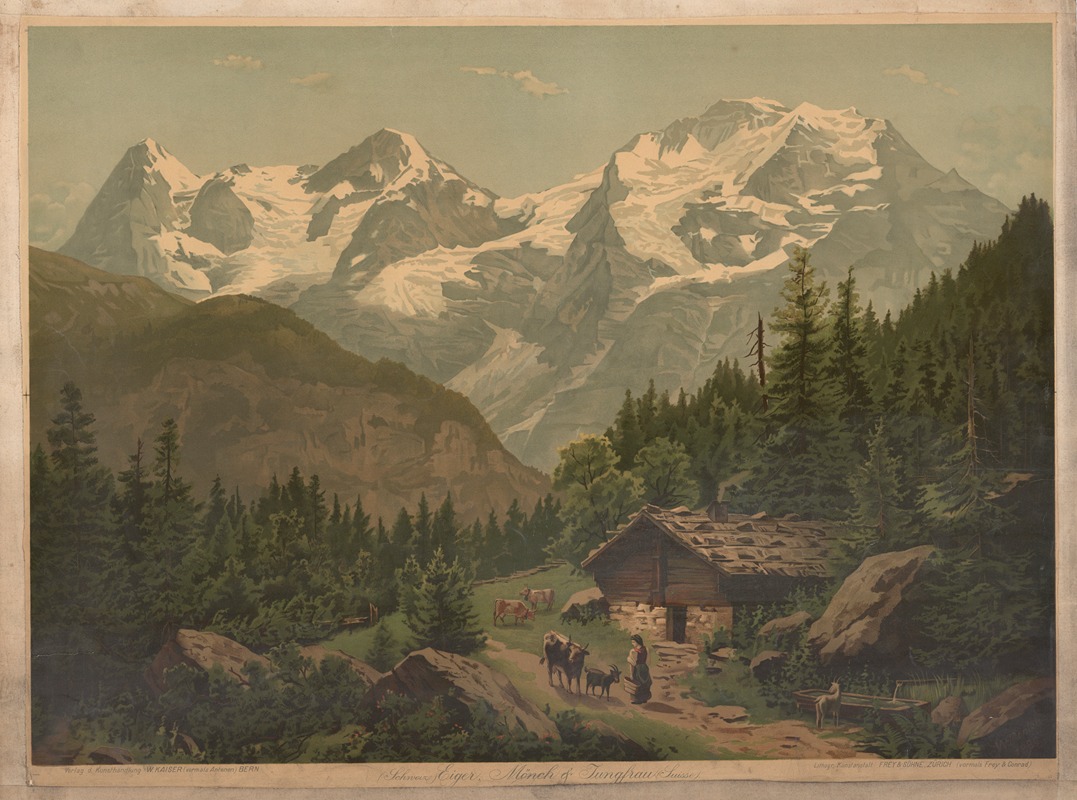 Eiger, Mönch og Jungfrau - Artvee