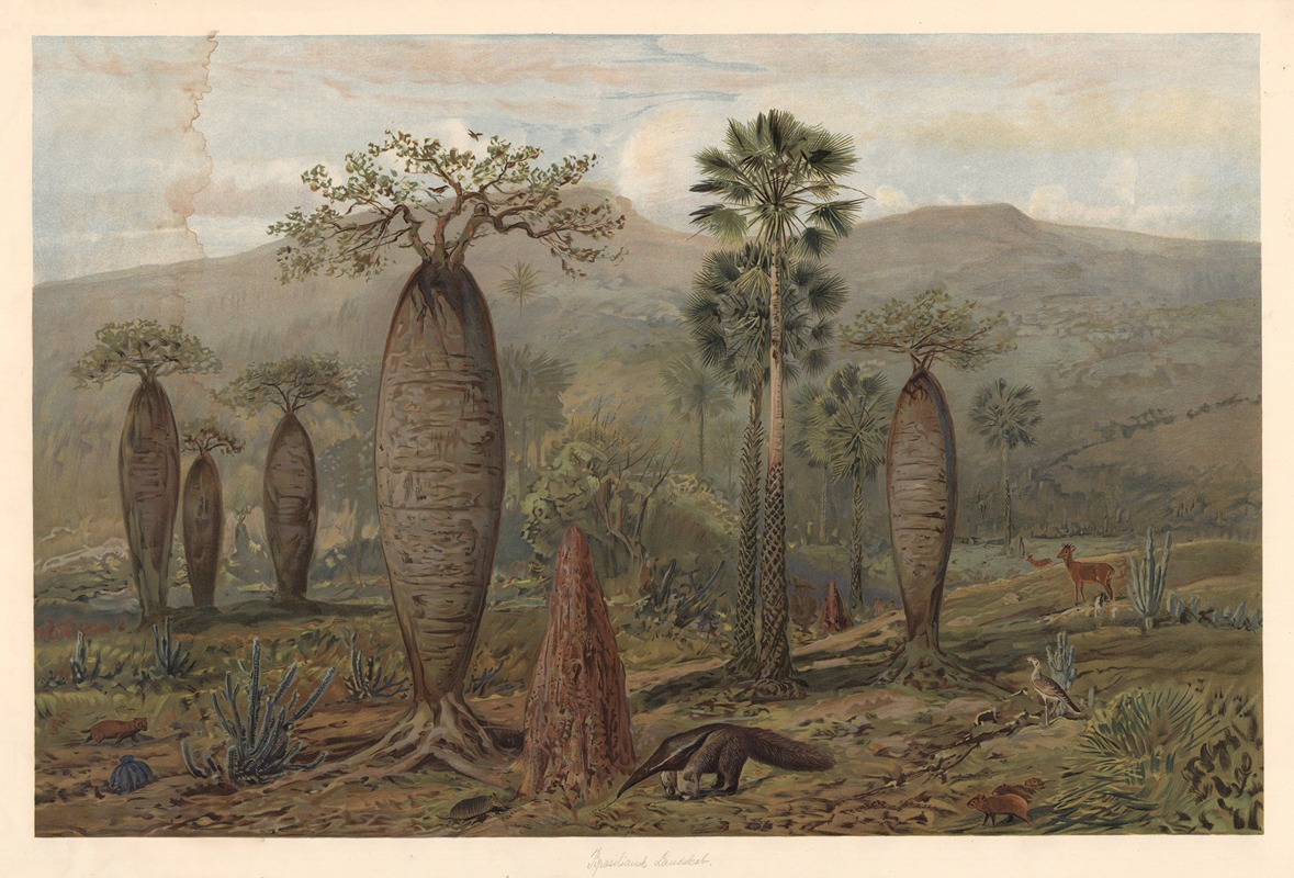 Brazilian mountain landscape - Artvee