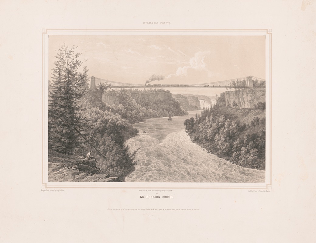 Niagara Falls. Suspension bridge - Artvee