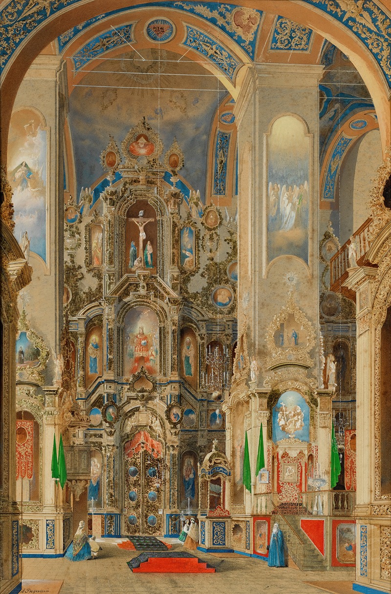 Interior of a Church - Artvee
