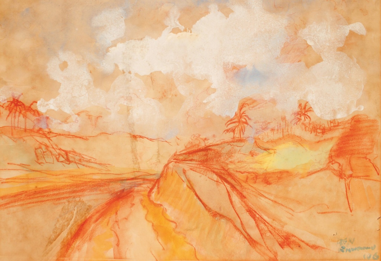 Landscape by Ben Enwonwu - Artvee