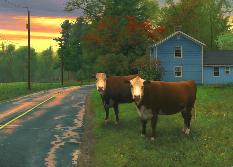 Two Cows by Scott Prior - Artvee
