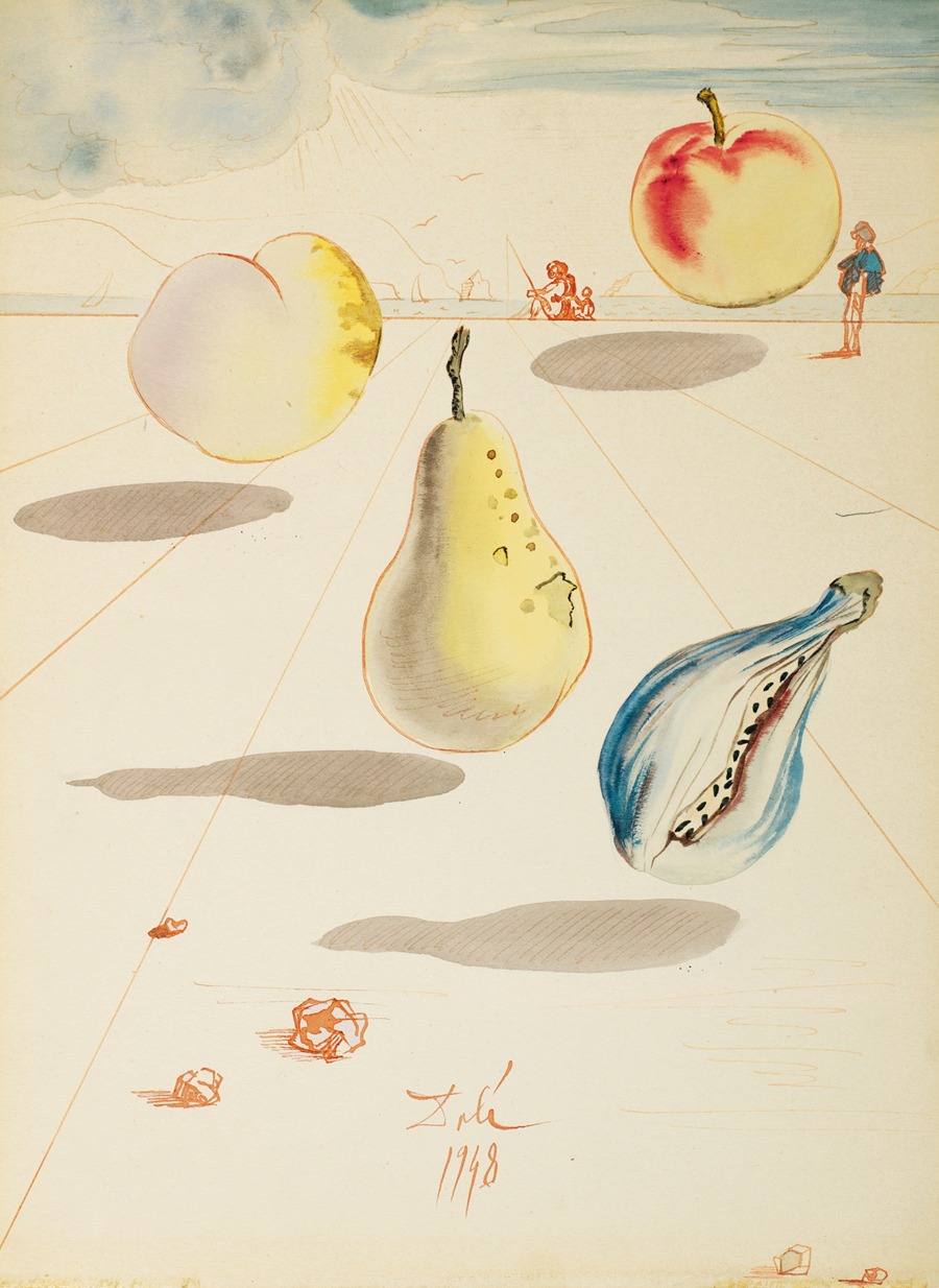 Fruits by Salvador Dalí - Artvee