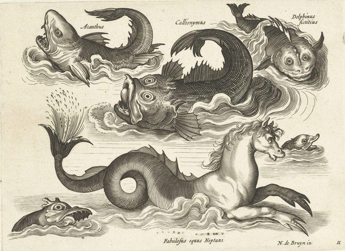 Six mythical sea creatures, including a callionymid, a fictional ...