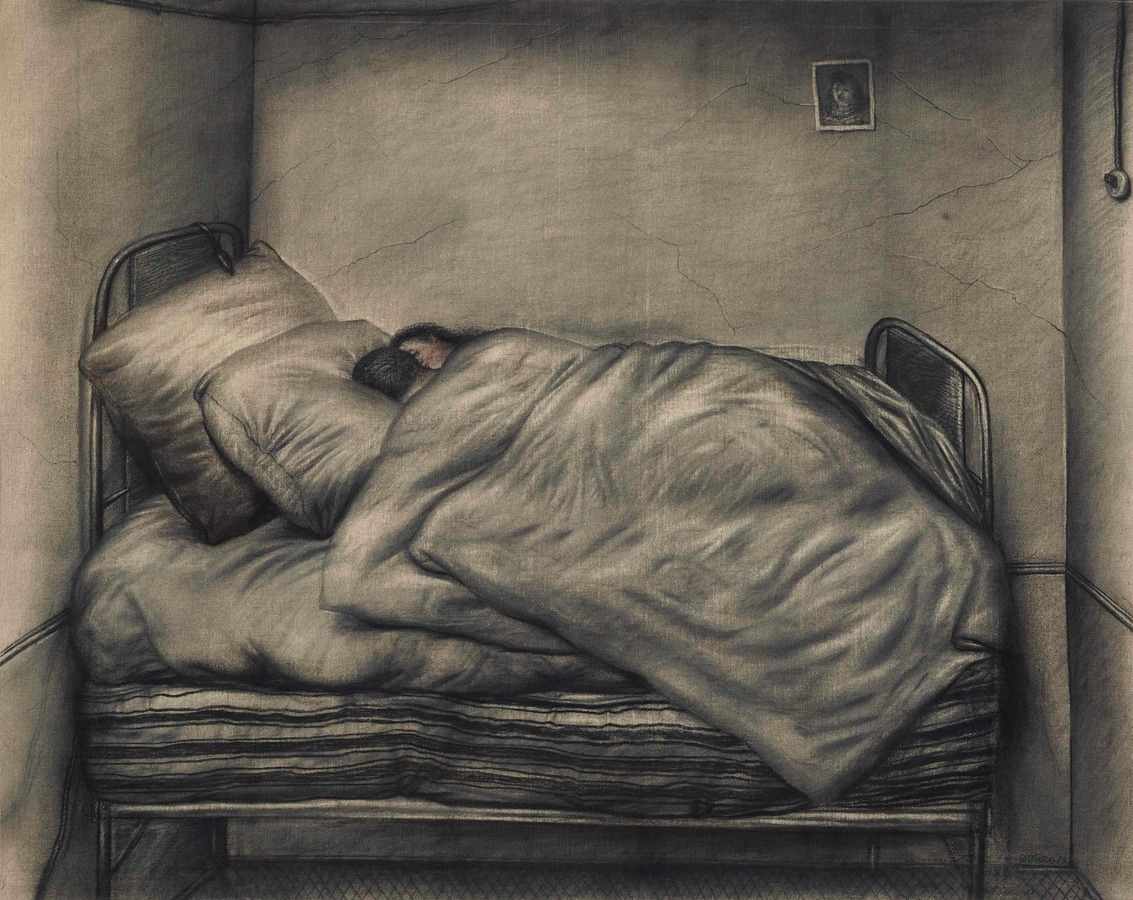 Unmade Bed Drawing