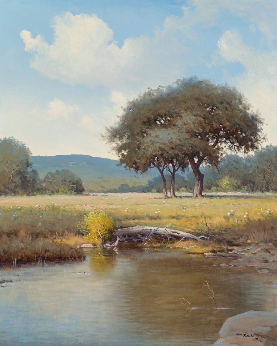 By the Pond by Jerry Ruthven - Artvee