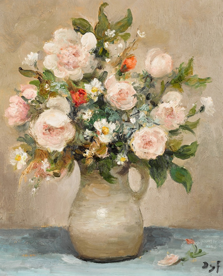 Roses by Marcel Dyf - Artvee