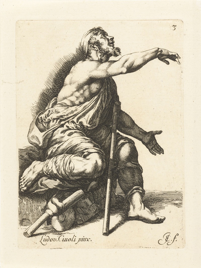 Man with a lame leg - Artvee