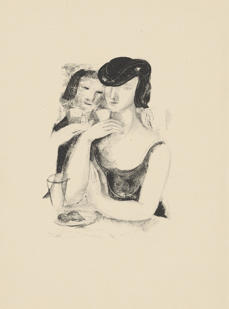 Two drinking women - Artvee