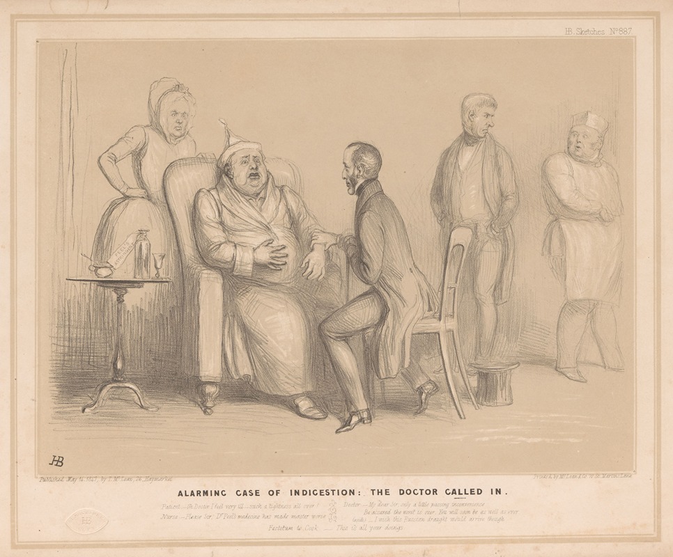 Alarming case of indigestion; the doctor called in - Artvee