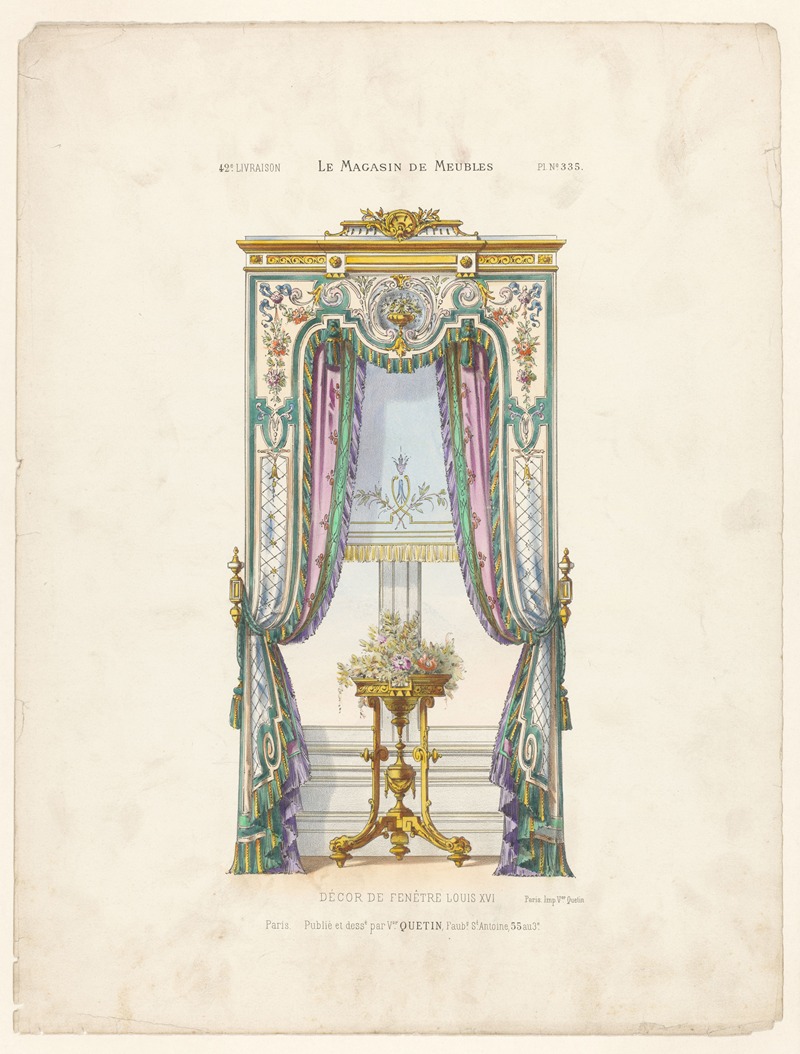 Décor de fenêtre Louis XVI - Artvee