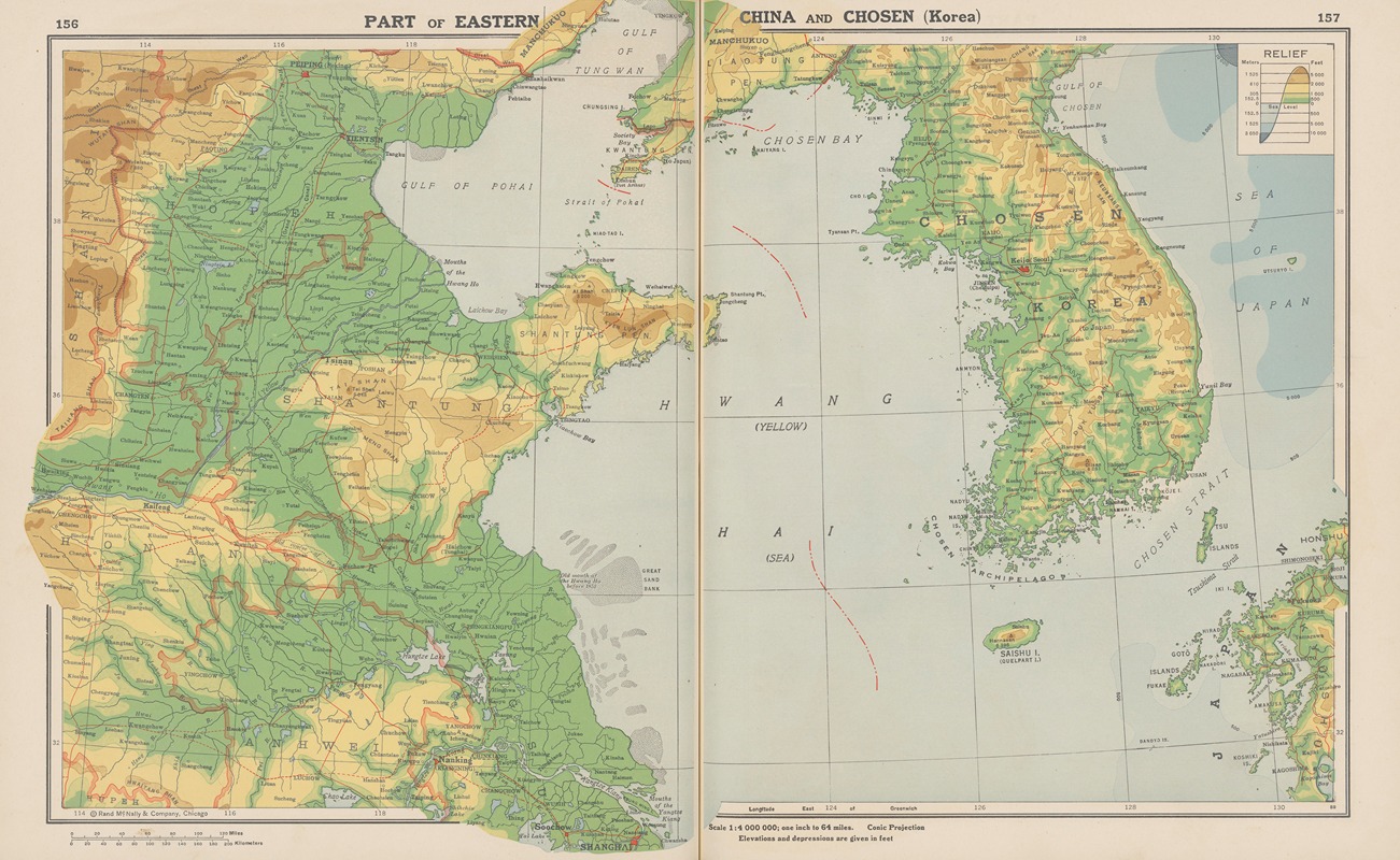 Part of Eastern China and Chosen (Korea) - Artvee