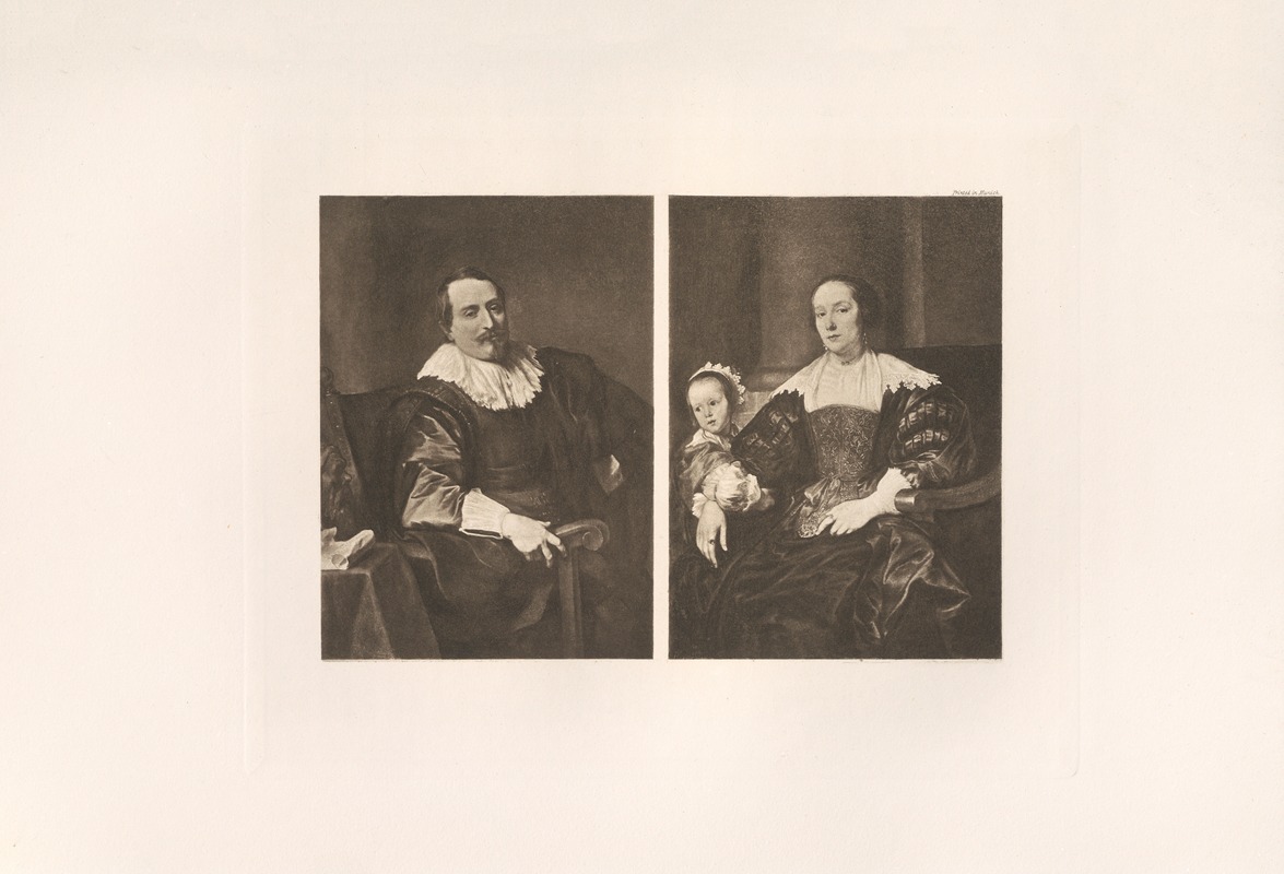 Andreas Colyns de Nole, Sculptor, and his wife - Artvee