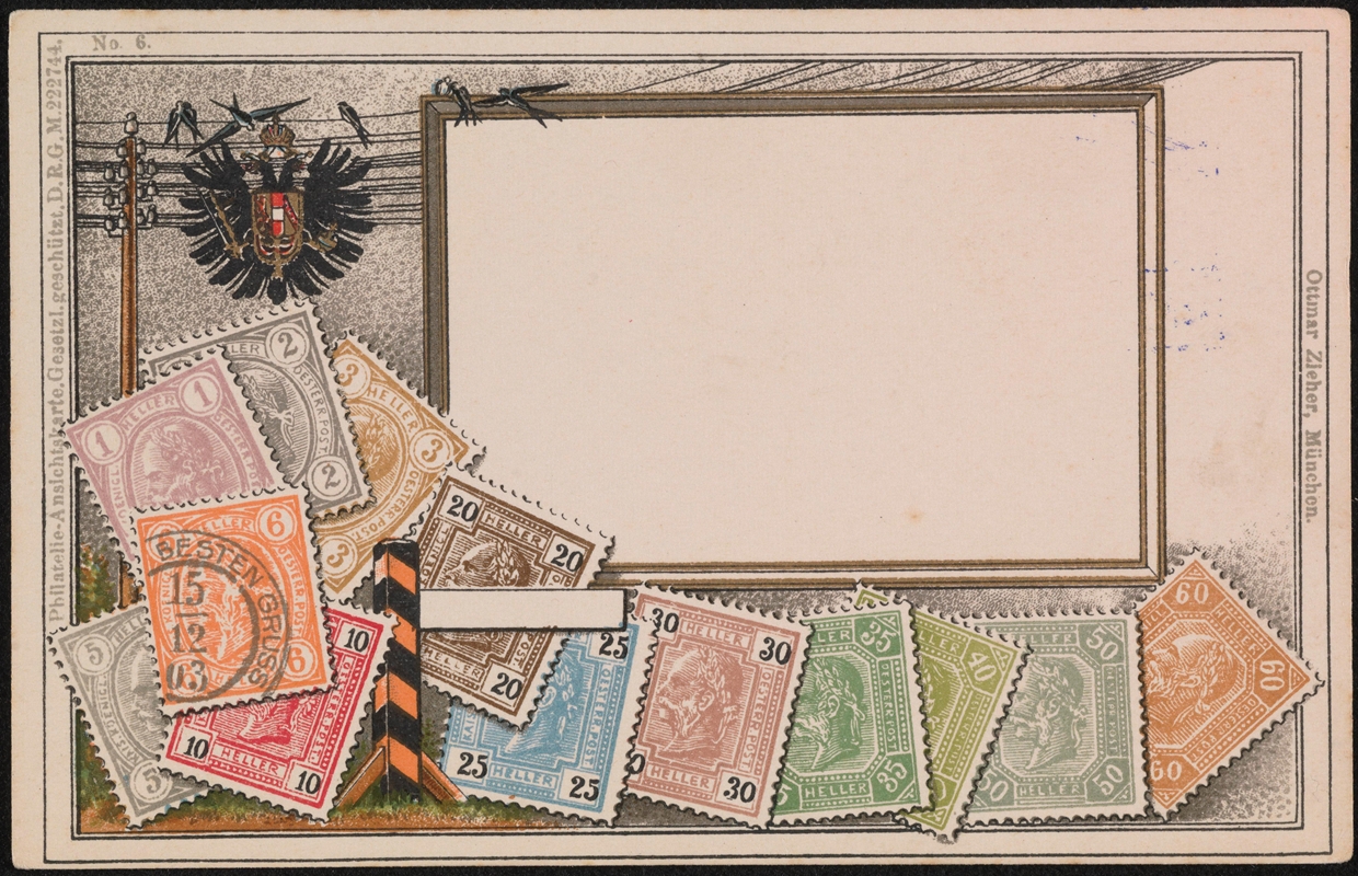 Austrian postage stamps - Artvee