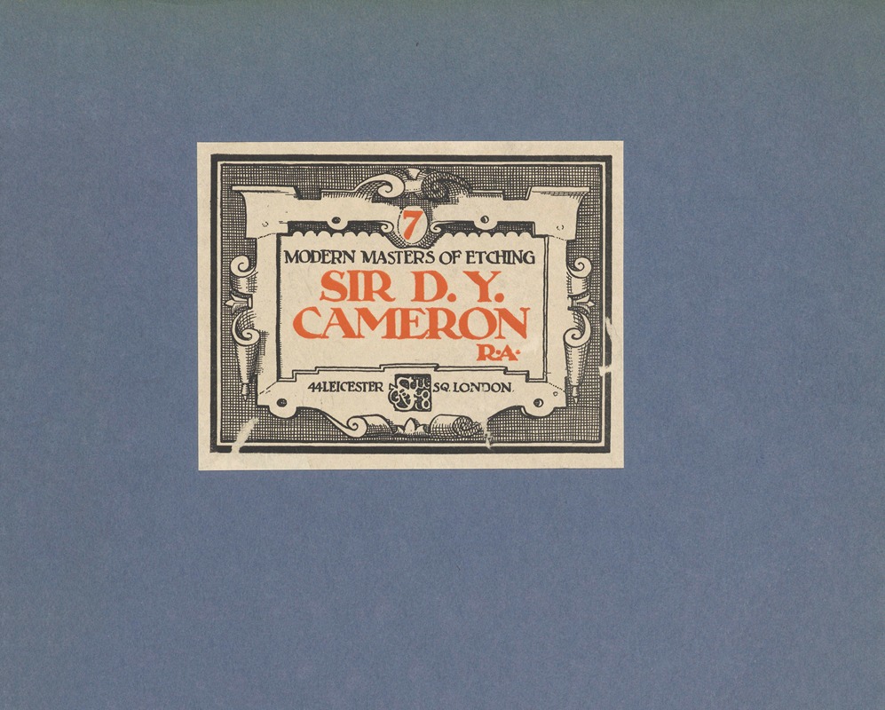 Modern Masters of Etching - David Young Cameron - Artvee