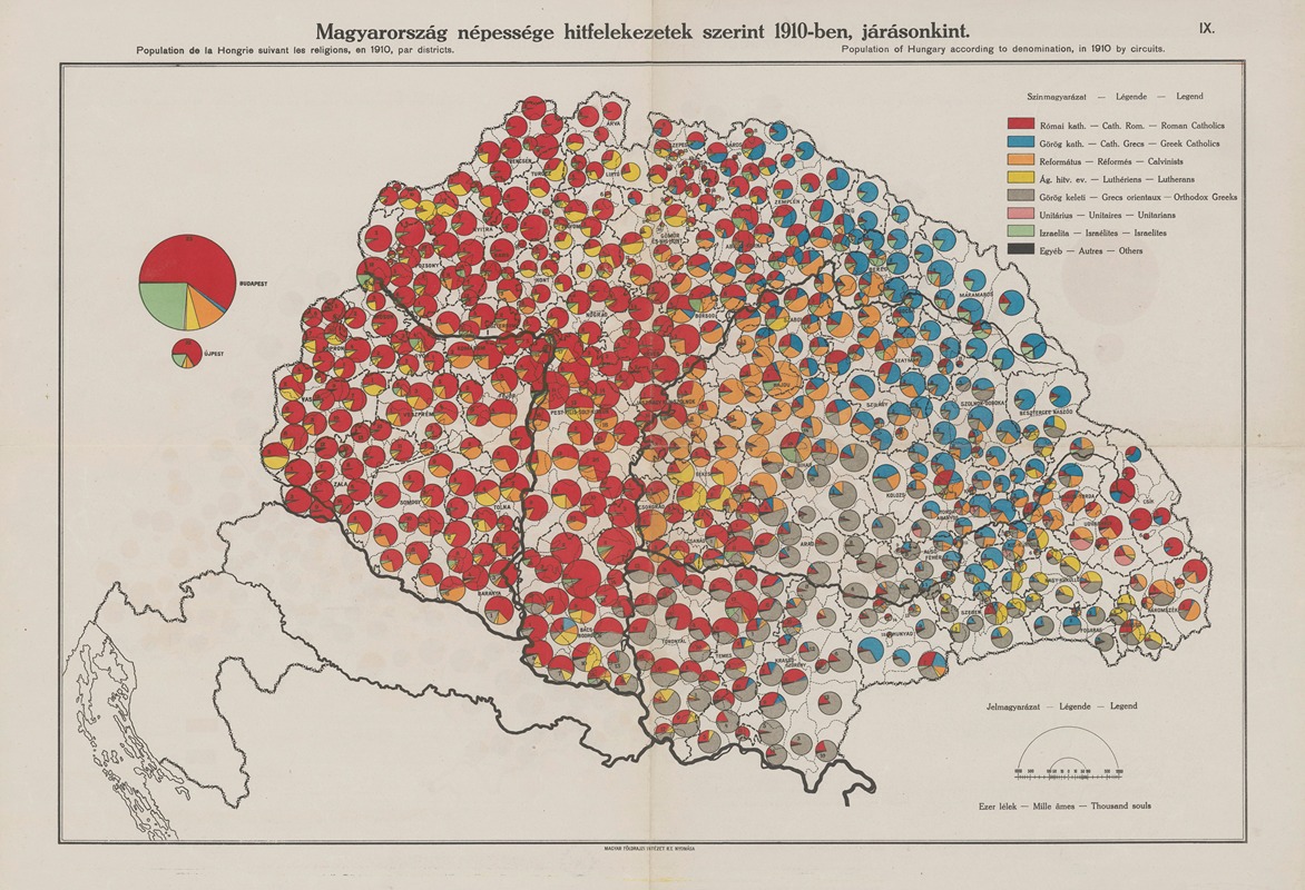 Population of Hungary according to denomination, in 1910 by circuits ...