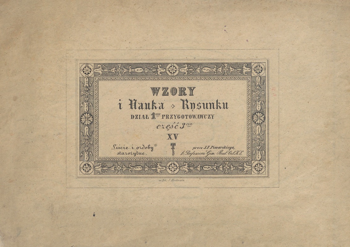 Wzory i nauka rysunku (Patterns and drawing lessons) Vol.1 - Artvee