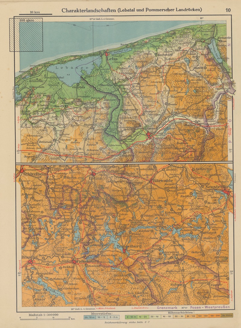 Charakterlandschaften (Lebatal und Pommerscher Landrücken) - Artvee