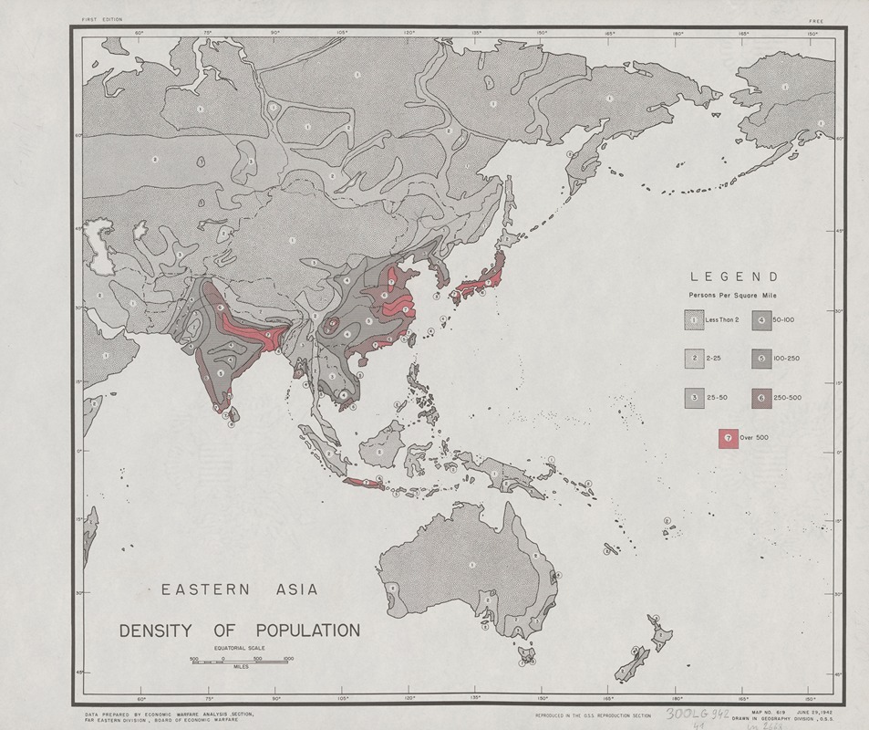 Eastern Asia – density of population - Artvee