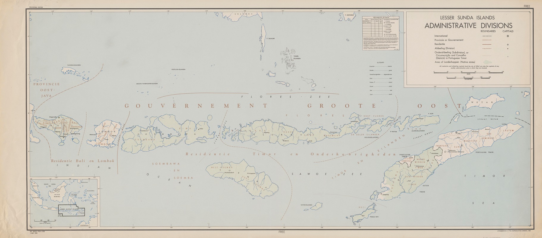 Lesser Sunda Islands – administrative divisions - Artvee
